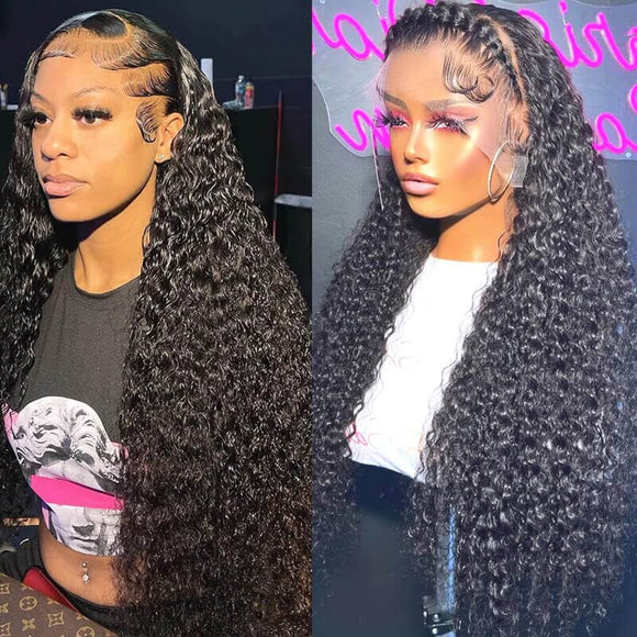 Ali Grace Deep Wave Lace Front Human Hair Wigs Virgin Brazilian Hair ...
