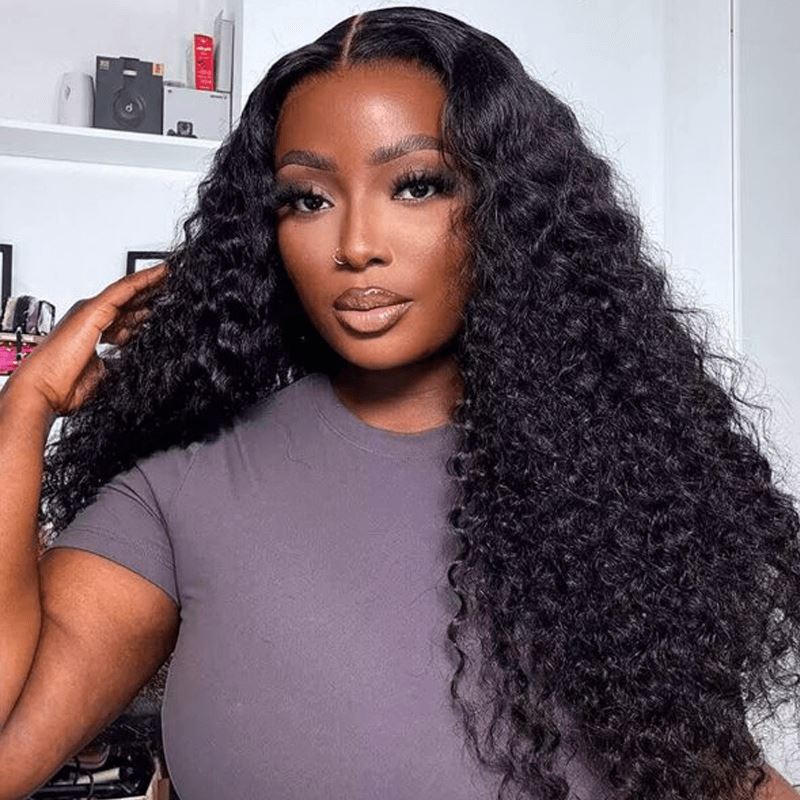 Ali Grace Deep Wave Lace Front Human Hair Wigs Virgin Brazilian Hair ...